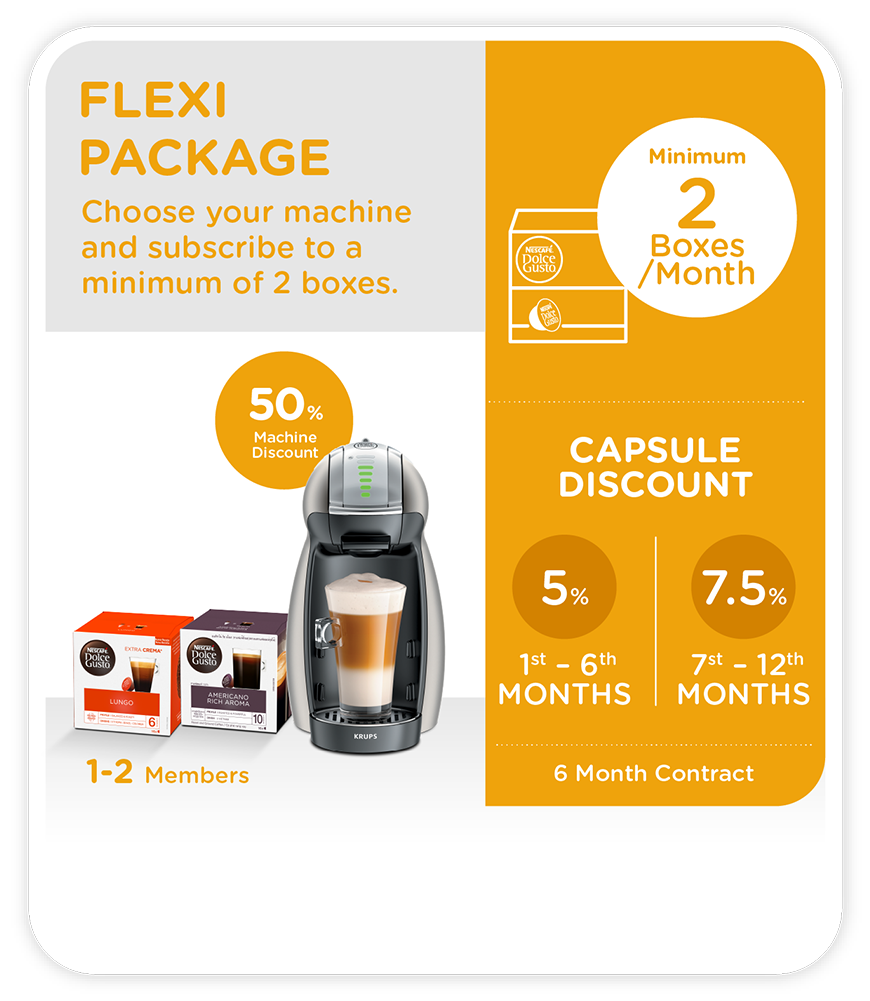 Nescafé Dolce Gusto Monthly Packages | Nescafe dolce gusto