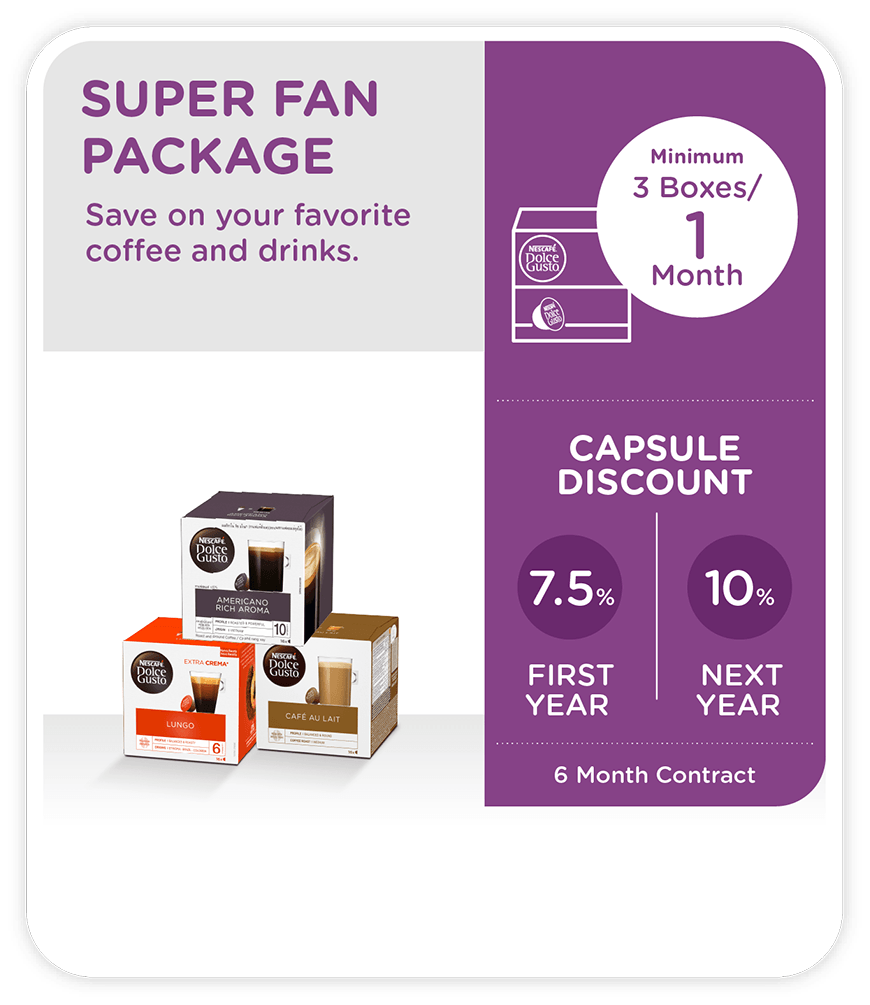 Nescafé Dolce Gusto Monthly Packages | Nescafe dolce gusto